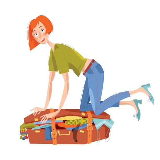 Overflowing Suitcase Clip Art, Vector Images & Illustrations - iStock Overflowing Suitcase Clip Art, Vector Images & Illustrations - iStock