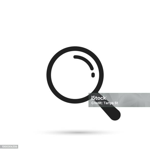 Pictogram Met Vergrootglas Vector Vergrootglas Symbool Geïsoleerd Op