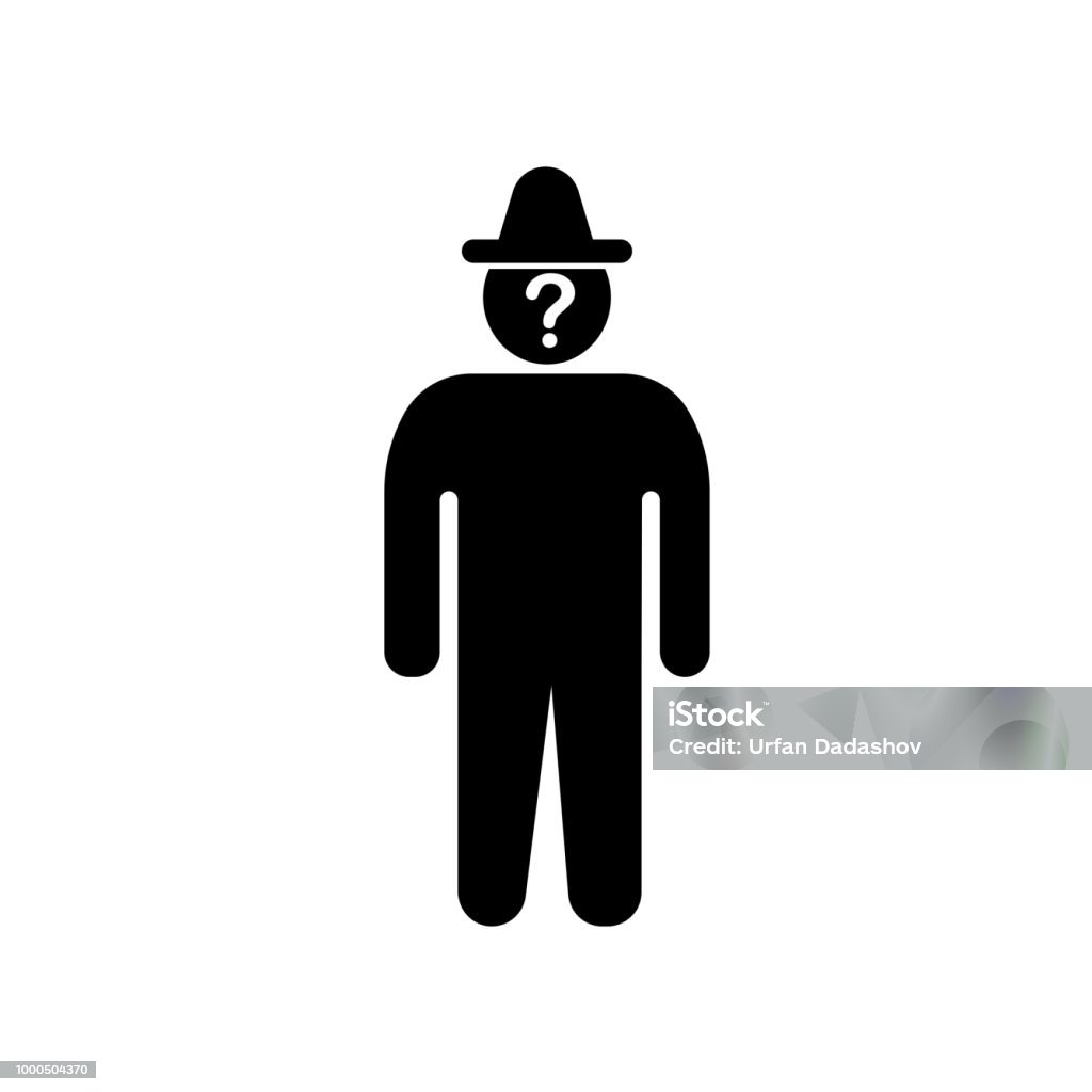 Ilustración de Icono De Hombre Sospechoso Aislado Sobre Fondo Blanco y ... Ilustración de Icono De Hombre Sospechoso Aislado Sobre Fondo Blanco y ...