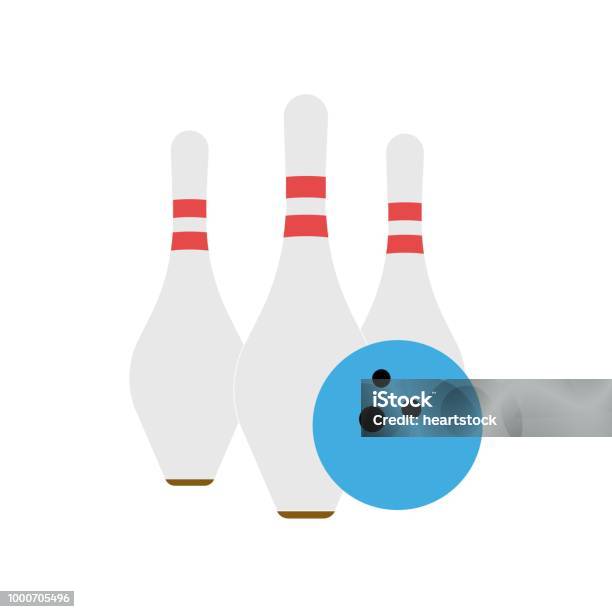 Ikon Vektor Ikon Bowling Ilustrasi Elemen Sederhana Desain Simbol