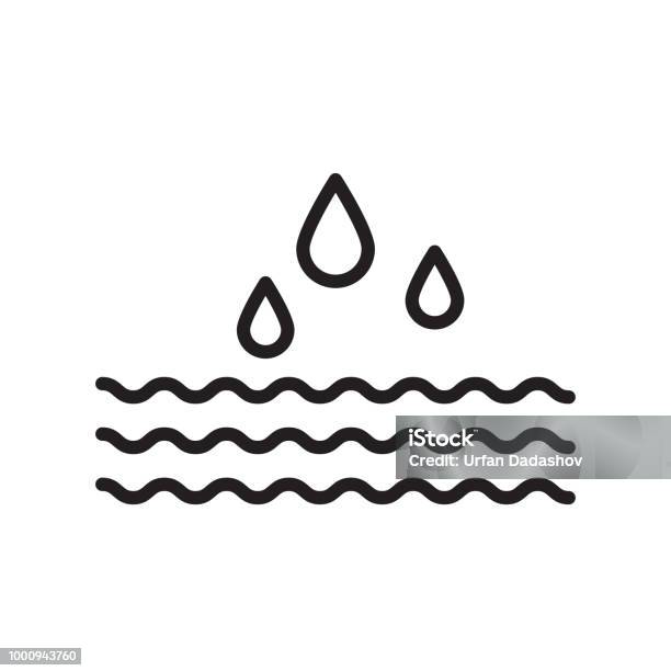 Leau Icône Vector Signe Et Le Symbole Isolé Sur Fond Blanc Notion De