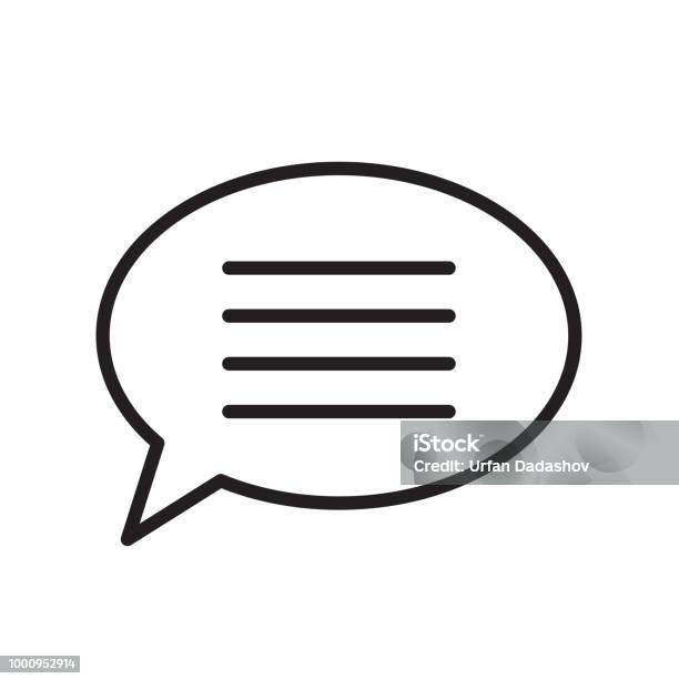 Chatpictogram Vector Teken En Symbool Geïsoleerd Op Een Witte
