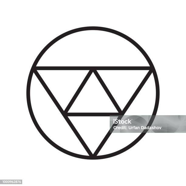 Triangle Icône Vector Signe Et Le Symbole Isolé Sur Fond Blanc Concept