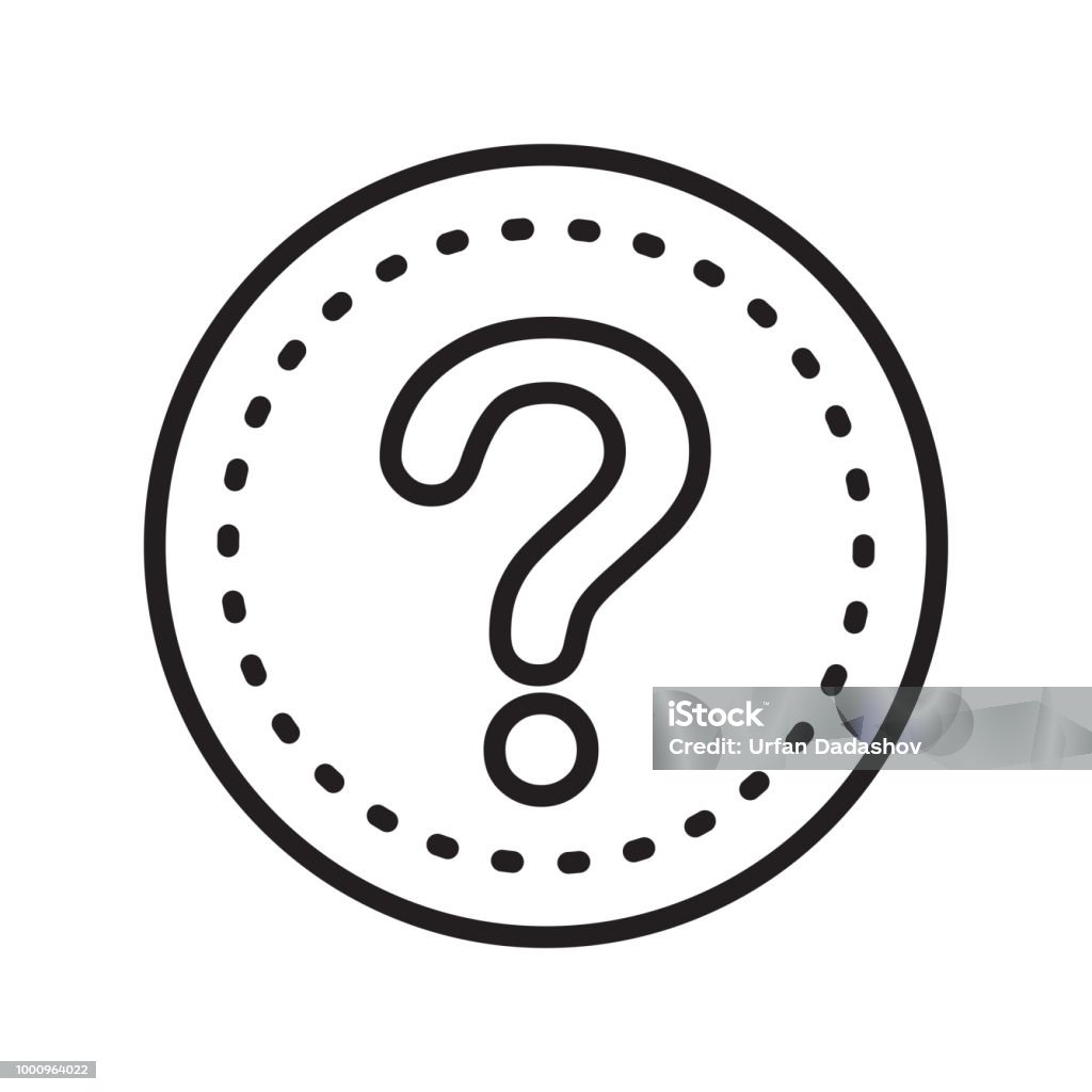 Question Icône Vector Signe Et Le Symbole Isolé Sur Fond Blanc Concept