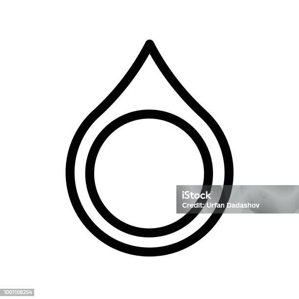 Leau Goutte Icône Vector Signe Et Le Symbole Isolé Sur Fond Blanc