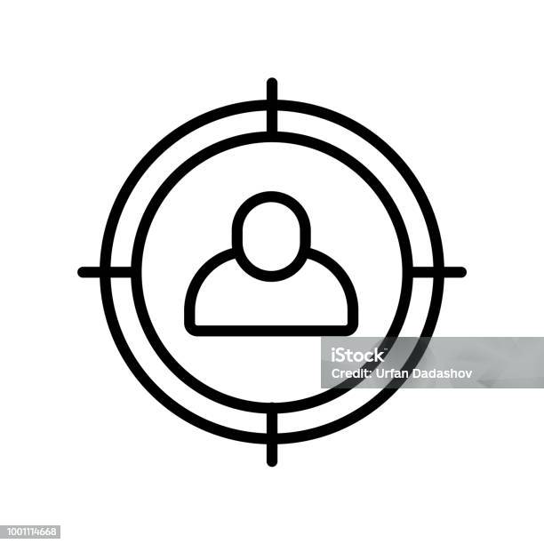 Objectif Icône Vector Signe Et Le Symbole Isolé Sur Fond Blanc Concept