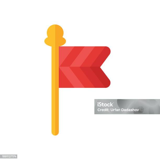 Vlag Pictogram Vector Teken En Symbool Geïsoleerd Op Witte Achtergrond