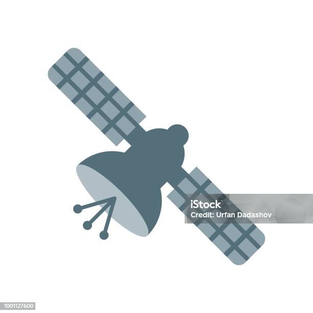 Satellite Icône Vector Signe Et Le Symbole Isolé Sur Fond Blanc
