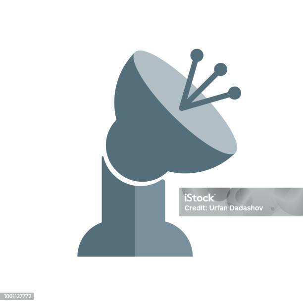 Satellite Icône Vector Signe Et Le Symbole Isolé Sur Fond Blanc