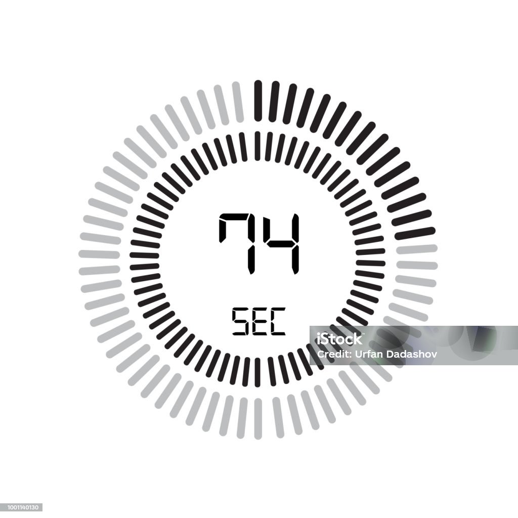 The 74 Seconds Icon Digital Timer Clock And Watch Timer Countdown