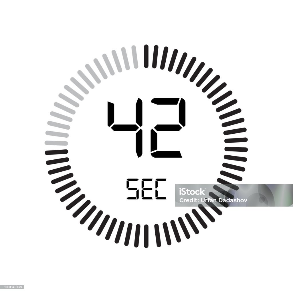 Das 42 Sekunden Symbol Digitaltimer Uhr Und Uhr Timer Countdown Symbol ... Das 42 Sekunden Symbol Digitaltimer Uhr Und Uhr Timer Countdown Symbol ...