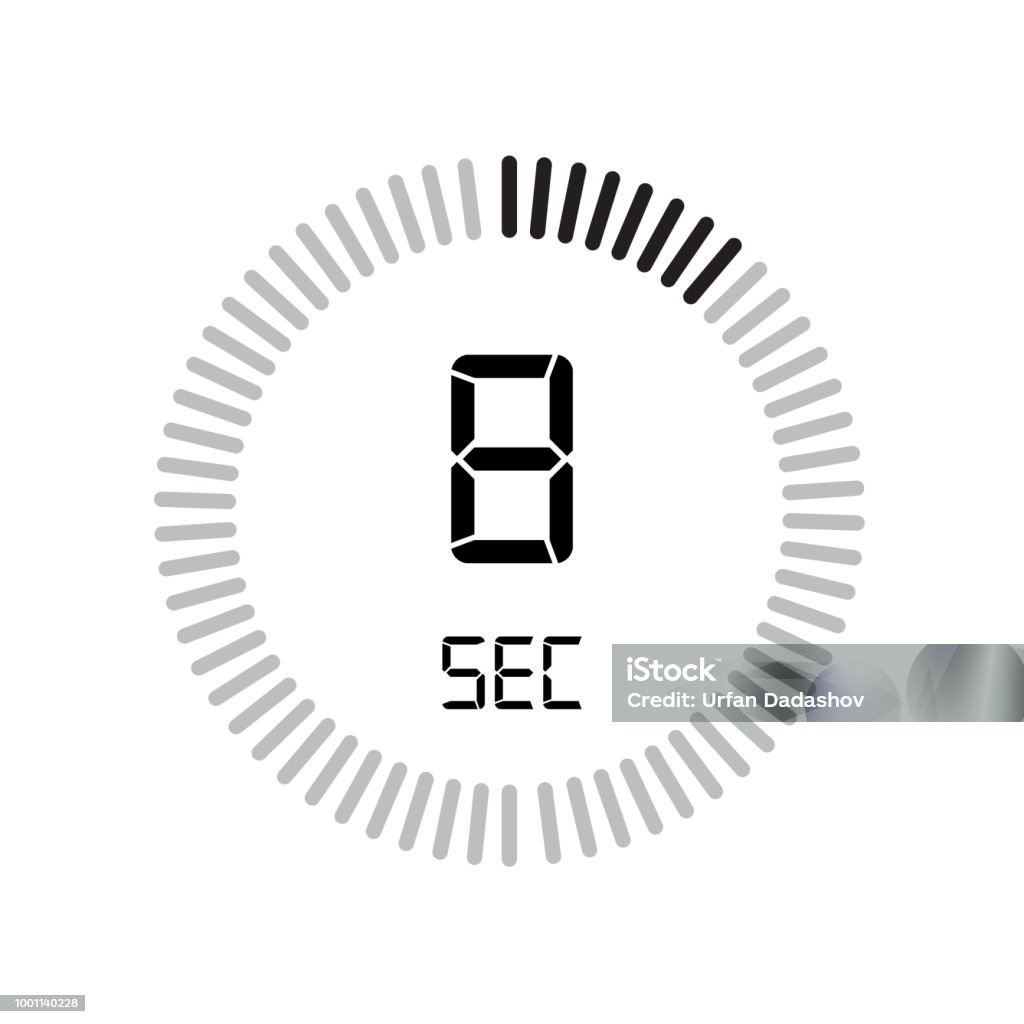 Das Symbol 8 Sekunden Digitaltimer Uhr Und Uhr Timer Countdown Symbol ... Das Symbol 8 Sekunden Digitaltimer Uhr Und Uhr Timer Countdown Symbol ...