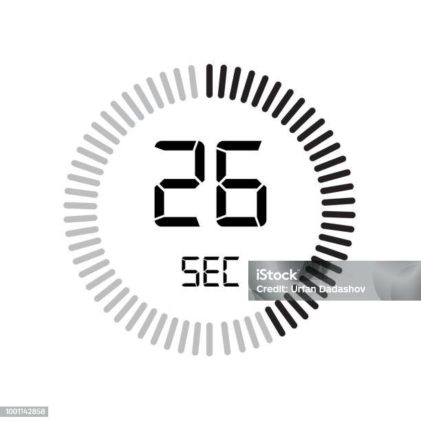 Die 26 Sekunden Symbol Digitaltimer Uhr Und Uhr Timer Countdown Symbol ... Die 26 Sekunden Symbol Digitaltimer Uhr Und Uhr Timer Countdown Symbol ...
