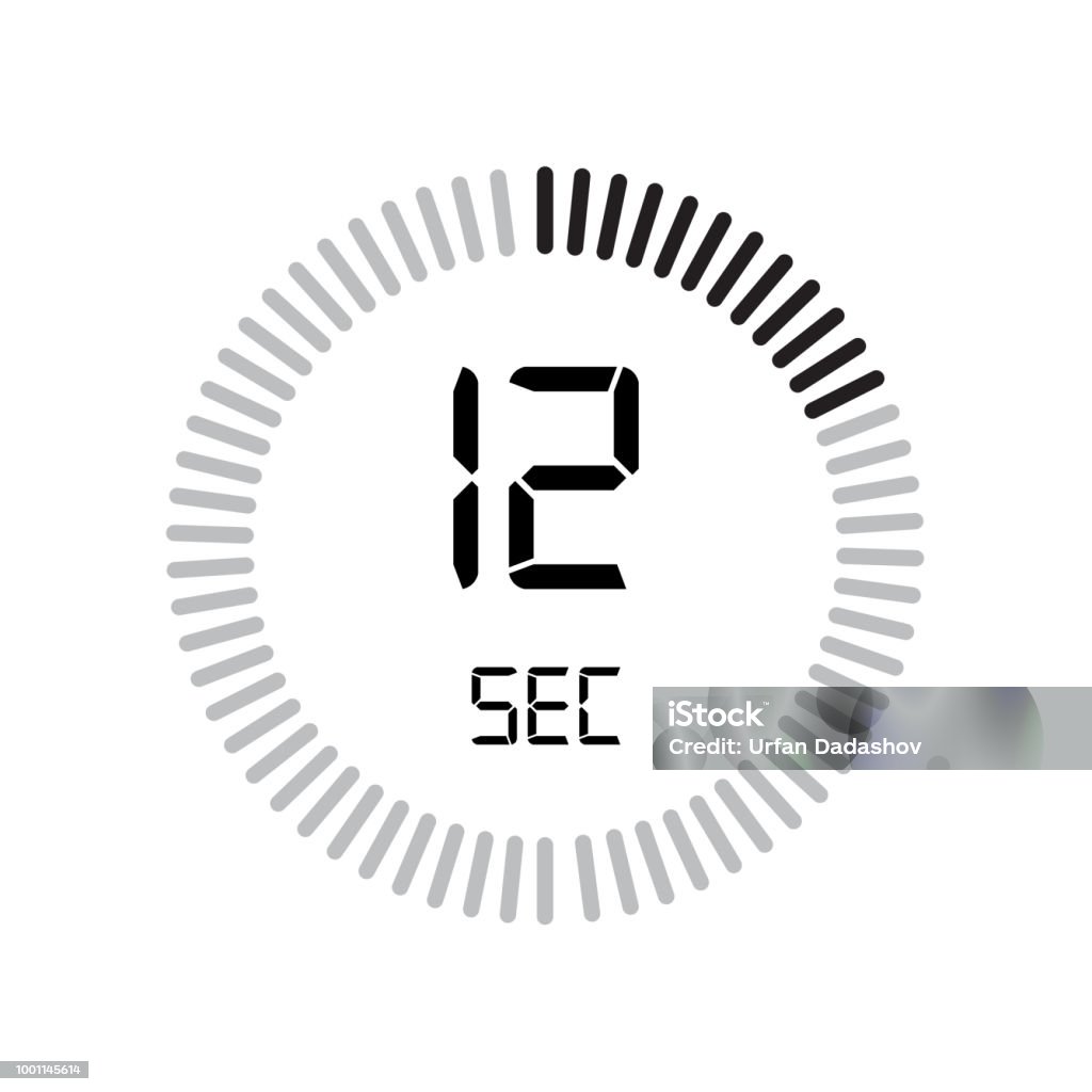 Die 12 Sekundensymbol Digitaltimer Uhr Und Uhr Timer Countdown Symbol ... Die 12 Sekundensymbol Digitaltimer Uhr Und Uhr Timer Countdown Symbol ...