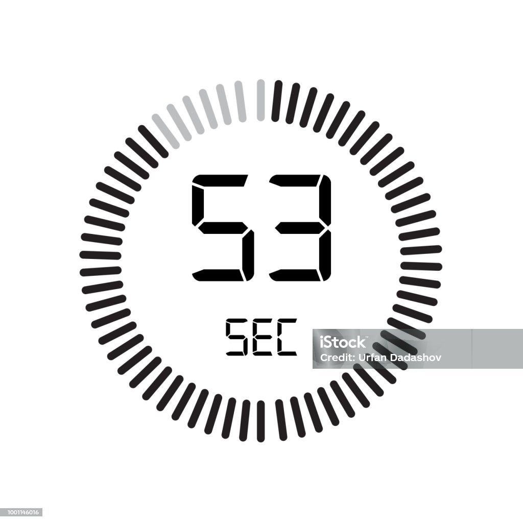 Die 53 Sekunden Symbol Digitaltimer Uhr Und Uhr Timer Countdown Symbol ... Die 53 Sekunden Symbol Digitaltimer Uhr Und Uhr Timer Countdown Symbol ...