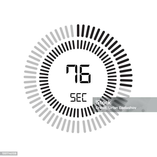 The 76 Seconds Icon Digital Timer Clock And Watch Timer Countdown