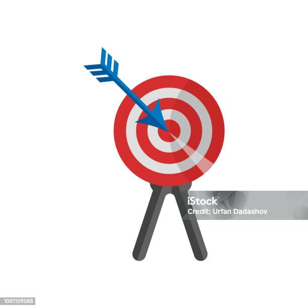 Doel Pictogram Vector Teken En Symbool Geïsoleerd Op Witte Achtergrond