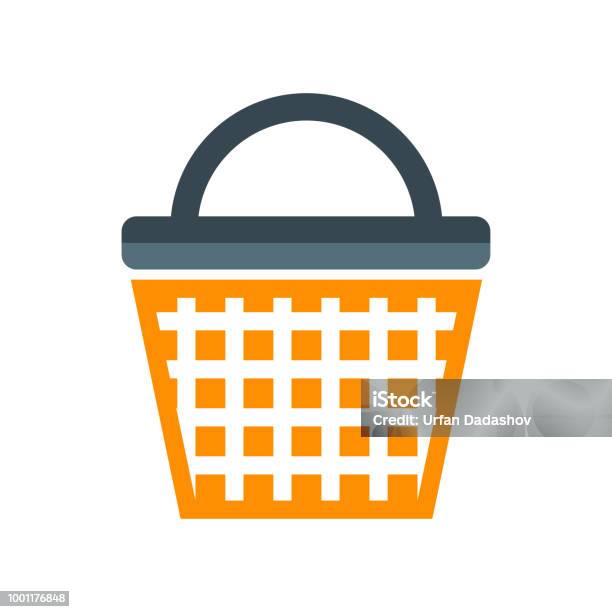 Shopping Mand Pictogram Vector Teken En Symbool Geïsoleerd Op Witte