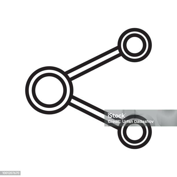 Partager Licône Vector Signe Et Le Symbole Isolé Sur Fond Blanc Concept