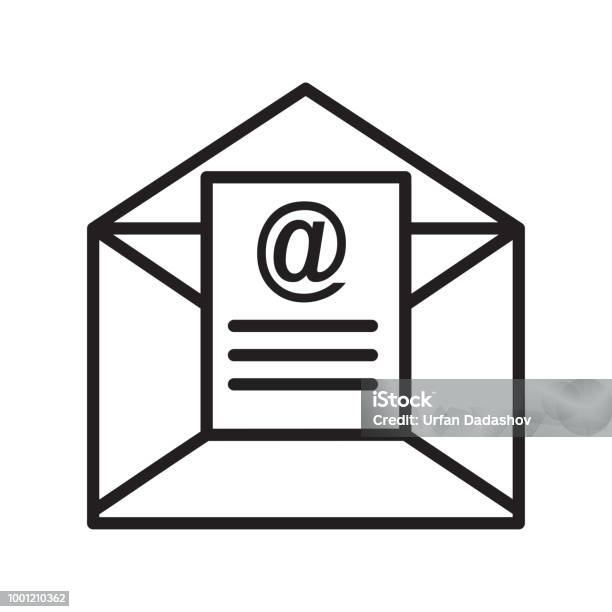 Courriel Icône Vector Signe Et Le Symbole Isolé Sur Fond Blanc Concept