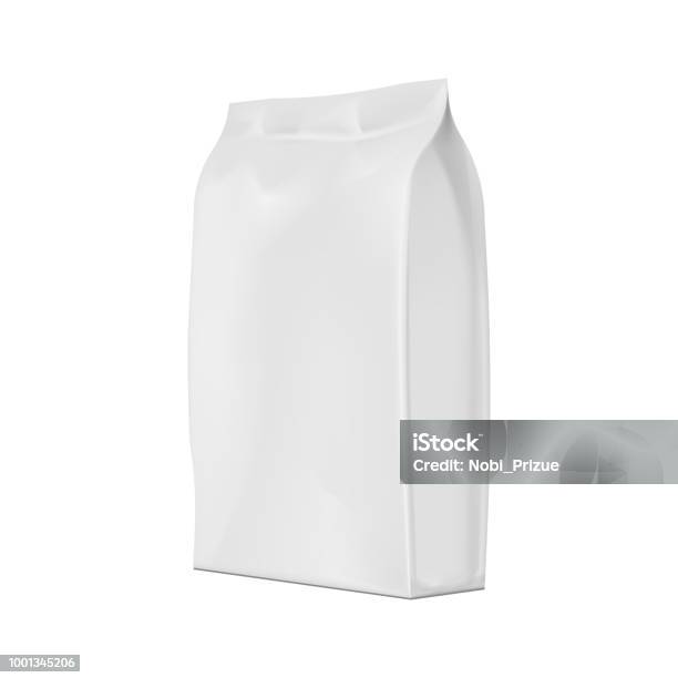 Mock Up Kosong Foil Makanan Atau Minum Tas Kemasan Ilustrasi Stok
