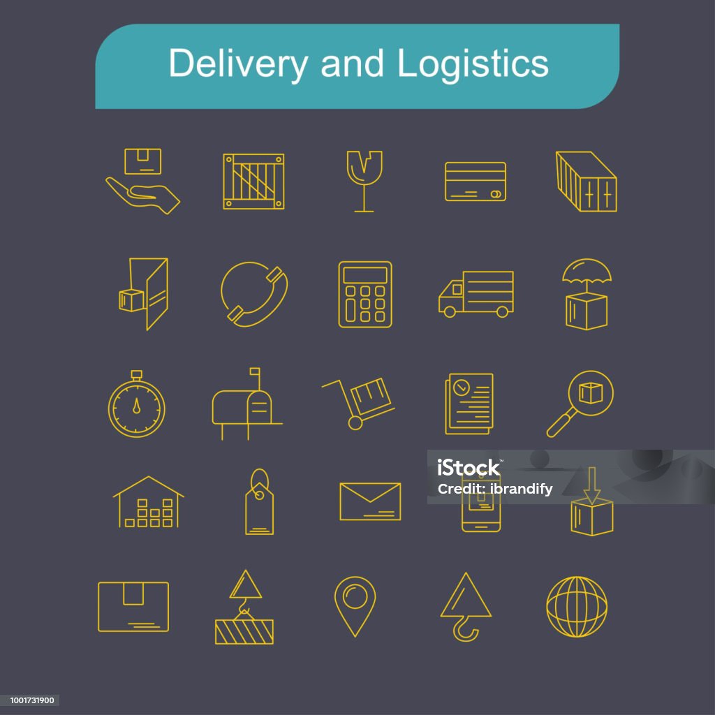 Delivery And Logistics Icons Set Vector Stock Illustration - Download ... Delivery And Logistics Icons Set Vector Stock Illustration - Download ...