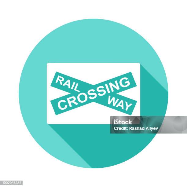 Ikon Perlintasan Kereta Api Dalam Gaya Bayangan Panjang Datar Ilustrasi ... Ikon Perlintasan Kereta Api Dalam Gaya Bayangan Panjang Datar Ilustrasi ...