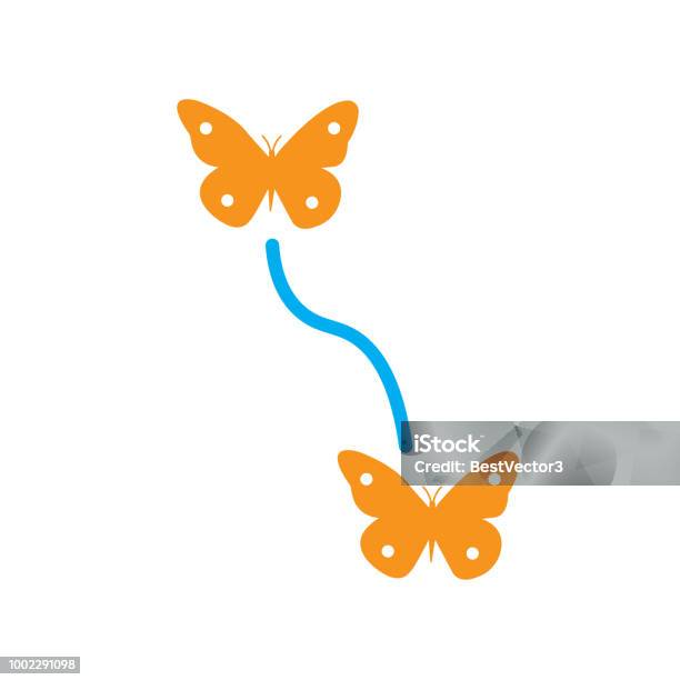 Vlinder Pictogram Vector Teken En Symbool Geïsoleerd Op Witte
