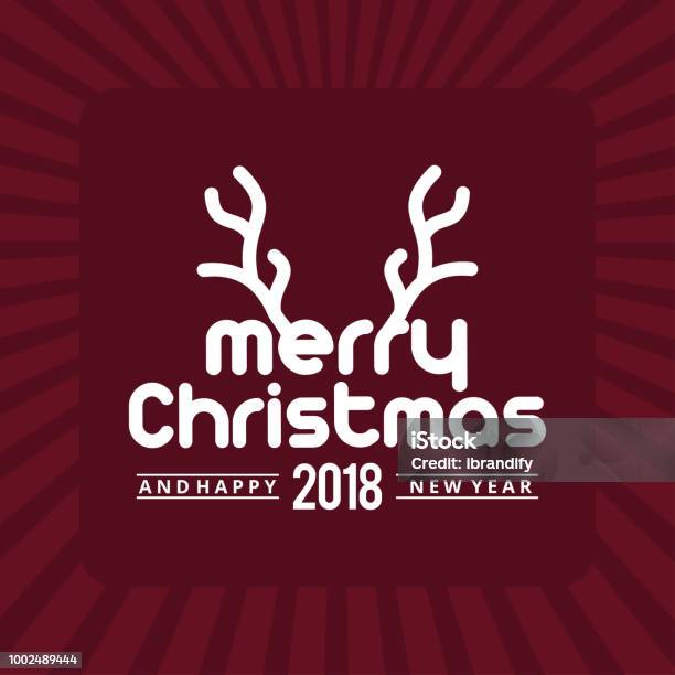 Kartu Ucapan Natal Dengan Latar Belakang Merah Gelap Dan Tipografi