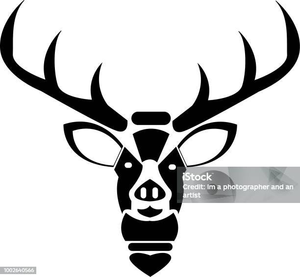 Gambar Vektor Ilustrasi Kepala Rusa Ilustrasi Stok Unduh Gambar