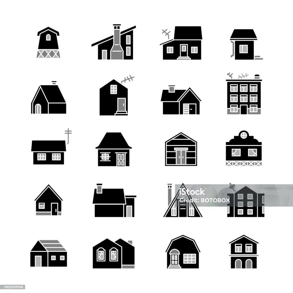 Ikon Bangunan Rumah Kabin Tanda Elemen Desain Rumah Arsitektur Gaya ... Ikon Bangunan Rumah Kabin Tanda Elemen Desain Rumah Arsitektur Gaya ...
