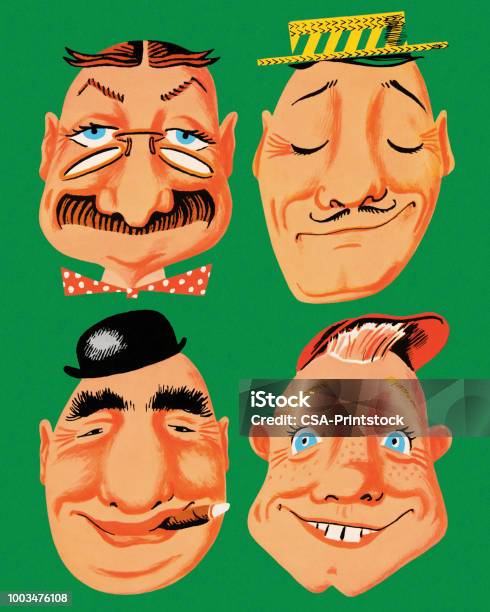 Vier Gesichtern Stock Vektor Art und mehr Bilder von Menschliches ... Vier Gesichtern Stock Vektor Art und mehr Bilder von Menschliches ...