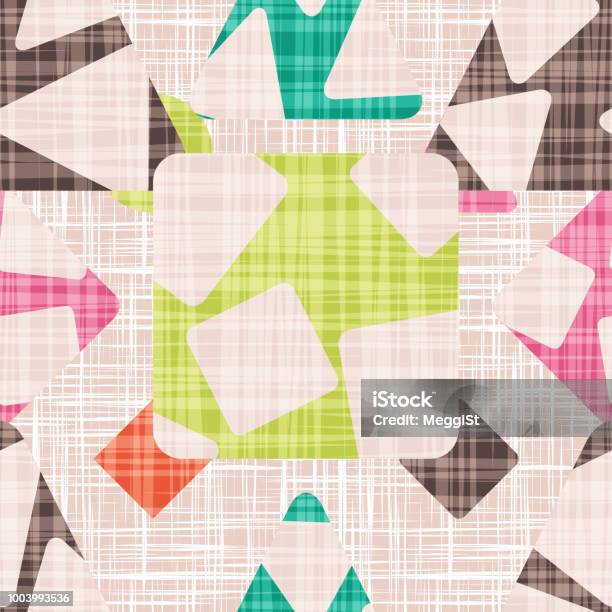 Desain Kain Dengan Bentuk Geometris Ilustrasi Stok Unduh Gambar