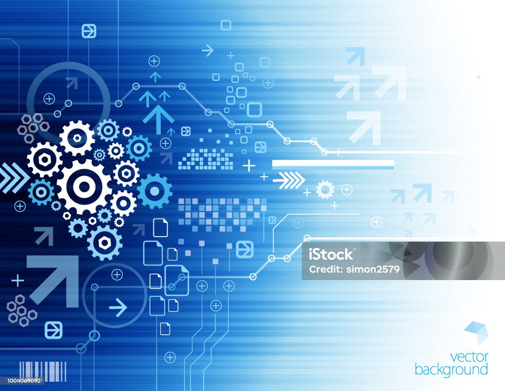 Abstract Technology On Gear Background Stock Illustration - Download ... Abstract Technology On Gear Background Stock Illustration - Download ...