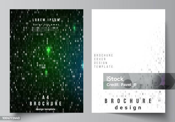 Tata Letak Vektor Format A4 Mencakup Templat Desain Mockup Untuk Brosur