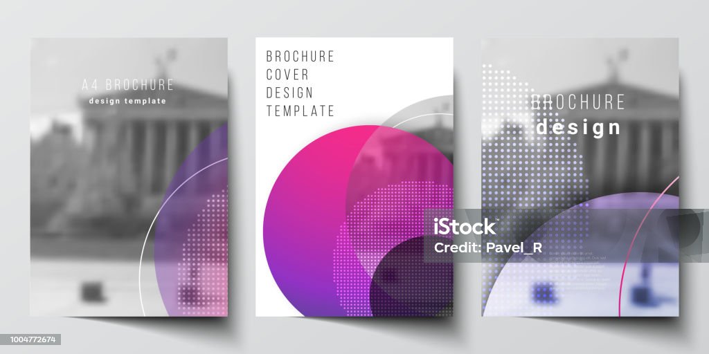 Tata Letak Vektor Format A4 Template Desain Mockups Sampul Modern Untuk