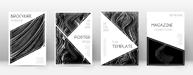 Templat Desain Halaman Sampul Tata Letak Brosur Segitiga Halaman Sampul