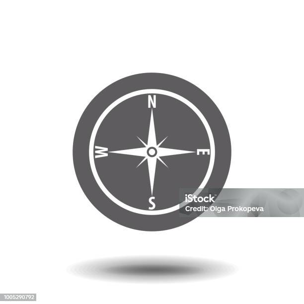 Vecteur De Licône De Boussole Simple Plat Symbole Illustration Parfaite
