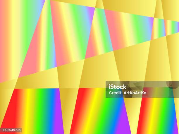 Warnawarni Pelangi Dan Latar Belakang Tekstur Emas Warna Gradien