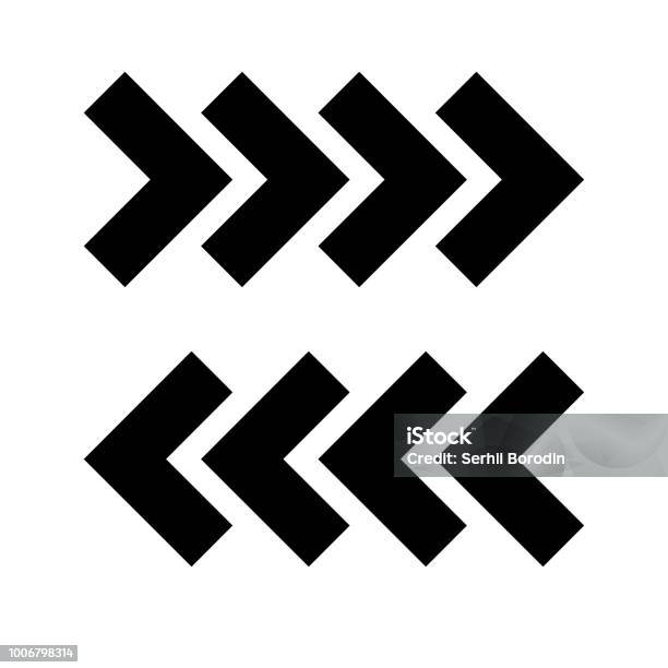Ilustración De Icono De Las Flechas Negras De Tráfico Y Más Vectores