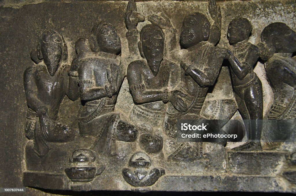 Carved Idol Inner View Of Bhuleshwar Temple Pune Maharashtra India