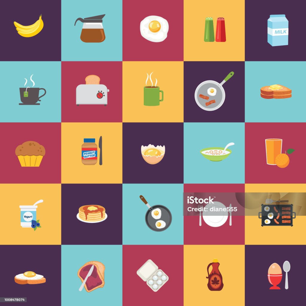 Cute Breakfast Food Icons Set Stock Illustration - Download Image Now ... Cute Breakfast Food Icons Set Stock Illustration - Download Image Now ...