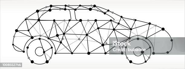 Car Triangle Node Black And White Pattern Stock Illustration Download