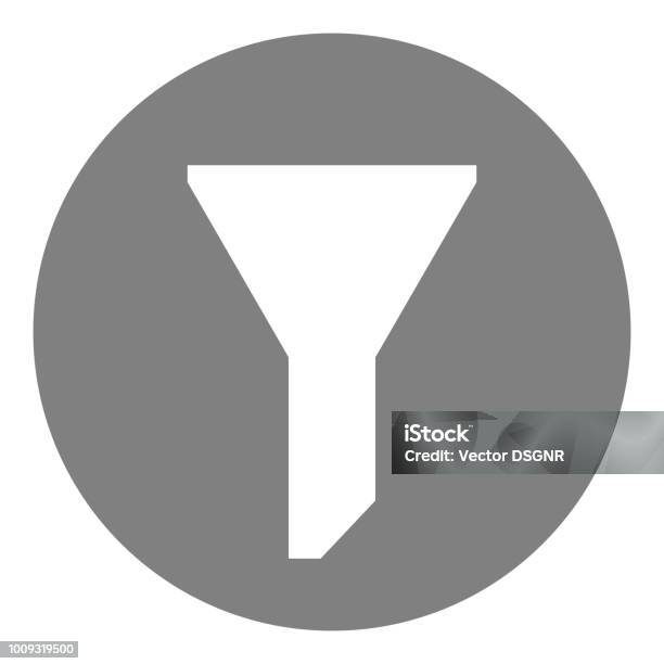 Icône De Lentonnoir Bouton De Filtre Vector Vecteurs Libres De Droits
