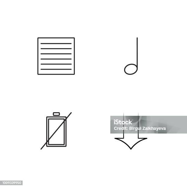 Jeu De Linéaire Icônes Dinterface Utilisateur Icônes Vectorielles