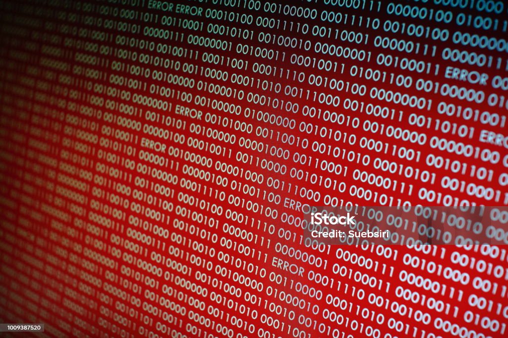 Red Binary Code Computer Technology Background Red Binary Code Computer Language Data Transfers