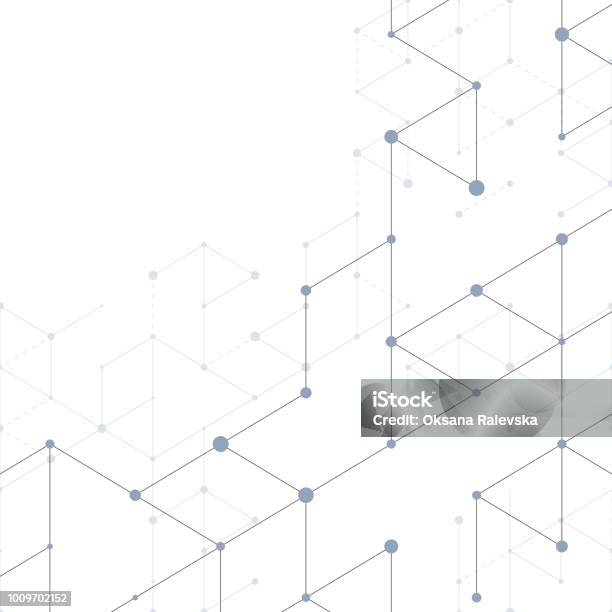 Ligne Moderne Art Modèle Avec Connexion Des Lignes Sur Fond Blanc