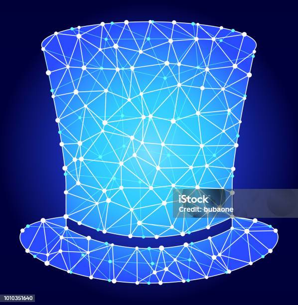 Top Hat Blue Triangle Node Vector Pattern Stock Illustration Download