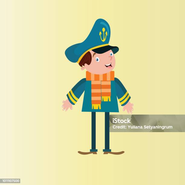 Ilustración de Divertido Niño Adorable Marinero Marino Marino Personaje ... Ilustración de Divertido Niño Adorable Marinero Marino Marino Personaje ...