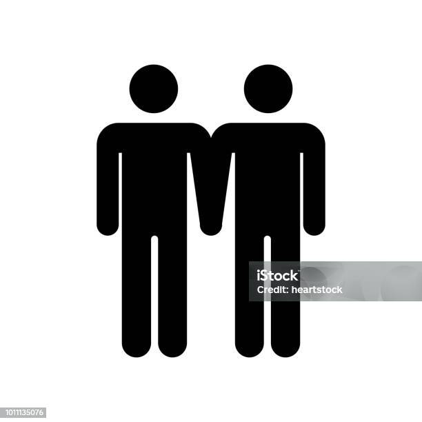 Les Hommes En Couple Icône Vector Illustration De Lélément Simple Les